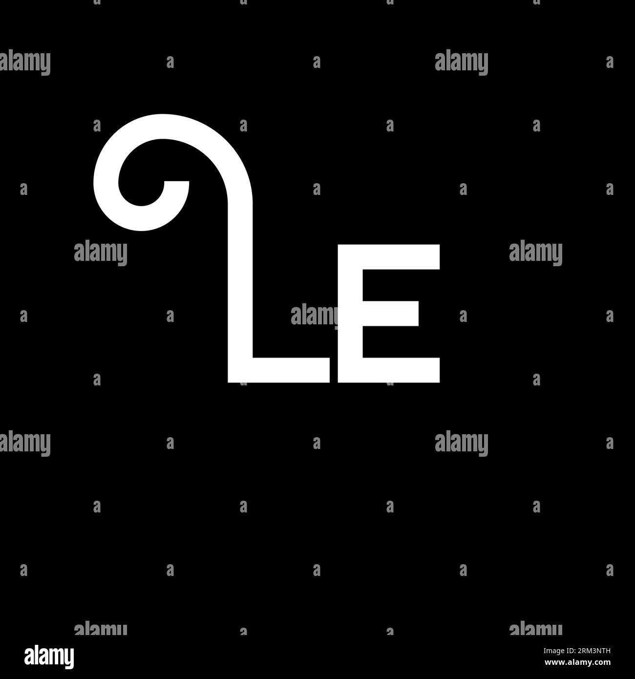 LE Letter Logo Design. Initial letters LE logo icon. Abstract letter LE ...