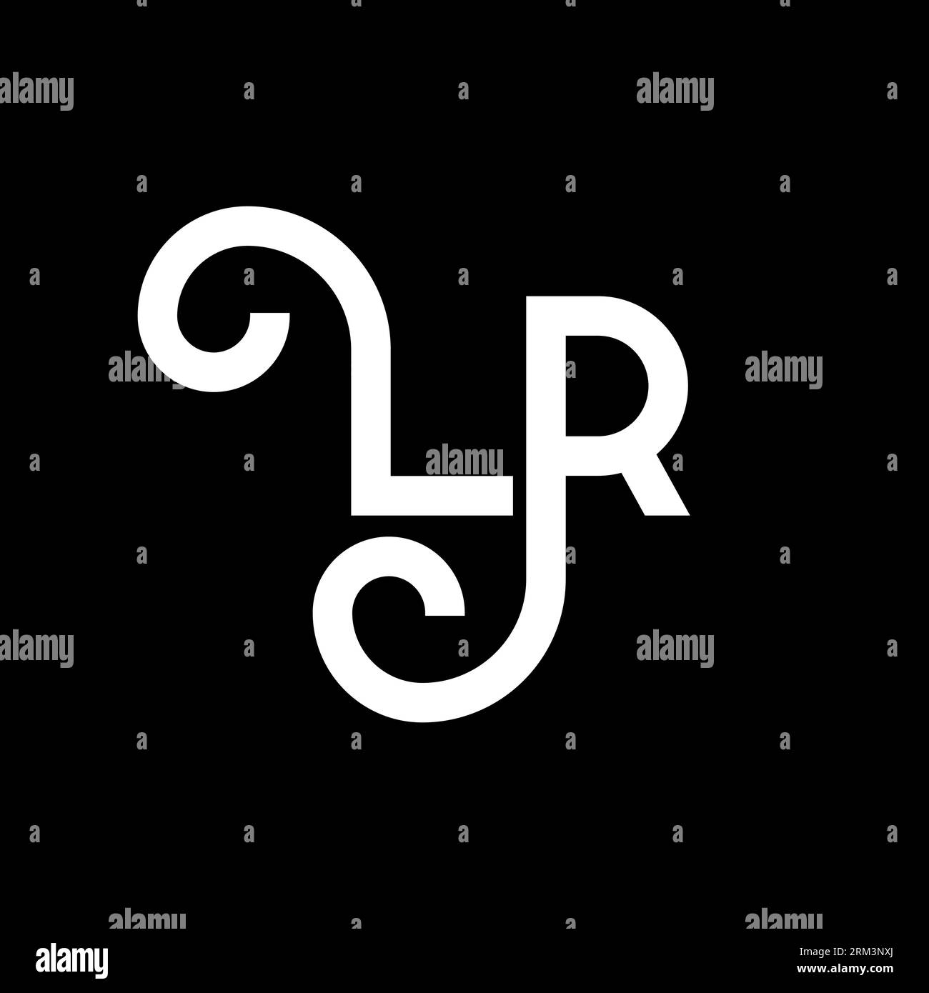 LR Letter Logo Design. Initial letters LR logo icon. Abstract letter LR ...