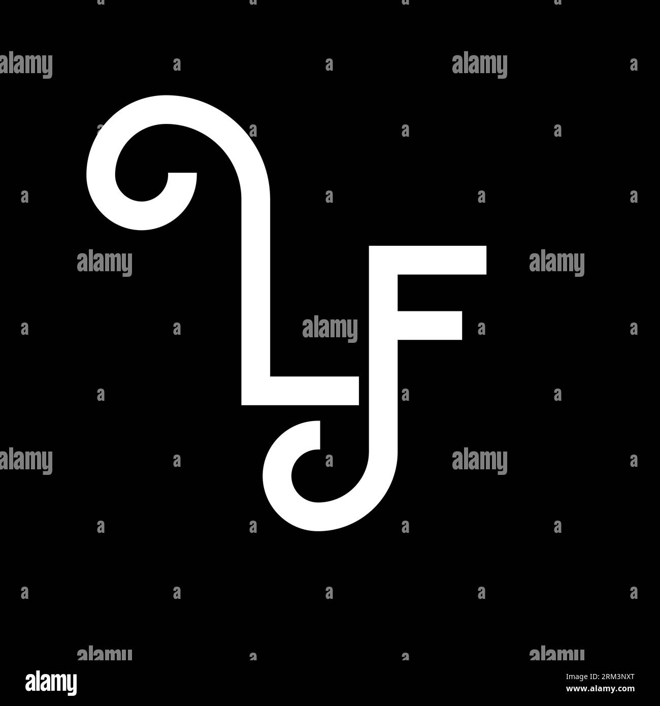 LF Letter Logo Design. Initial letters LF logo icon. Abstract letter LF minimal logo design ...