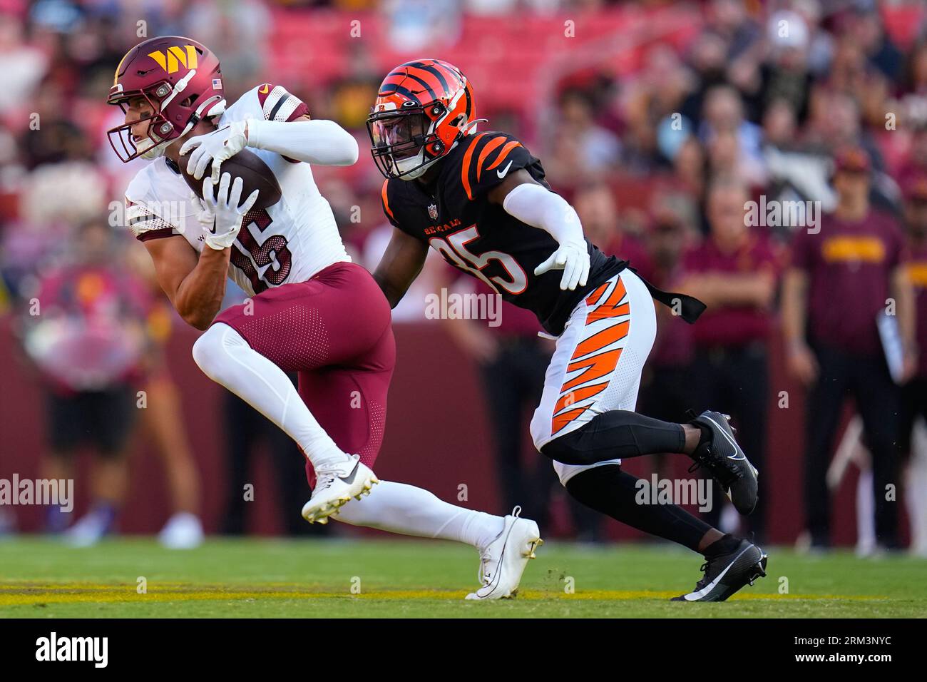 Washington Commanders wide receiver Dax Milne (15) makes a catch ...