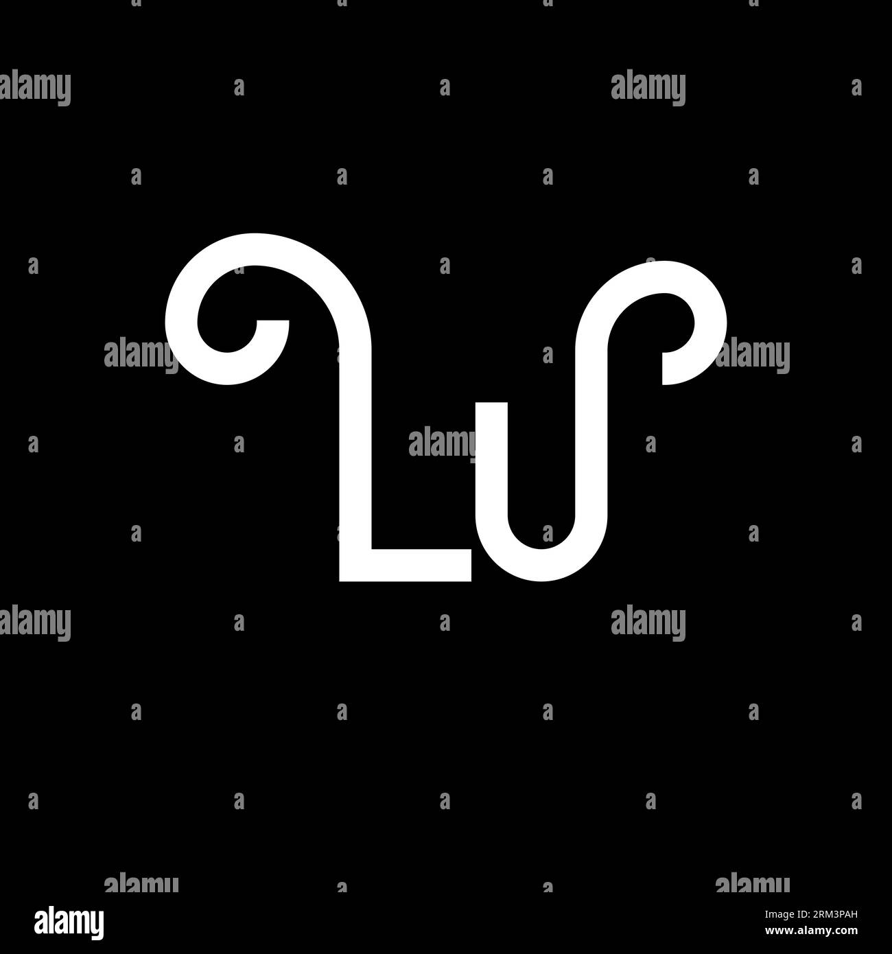 LU Letter Logo Design. Initial letters LU logo icon. Abstract letter LU ...