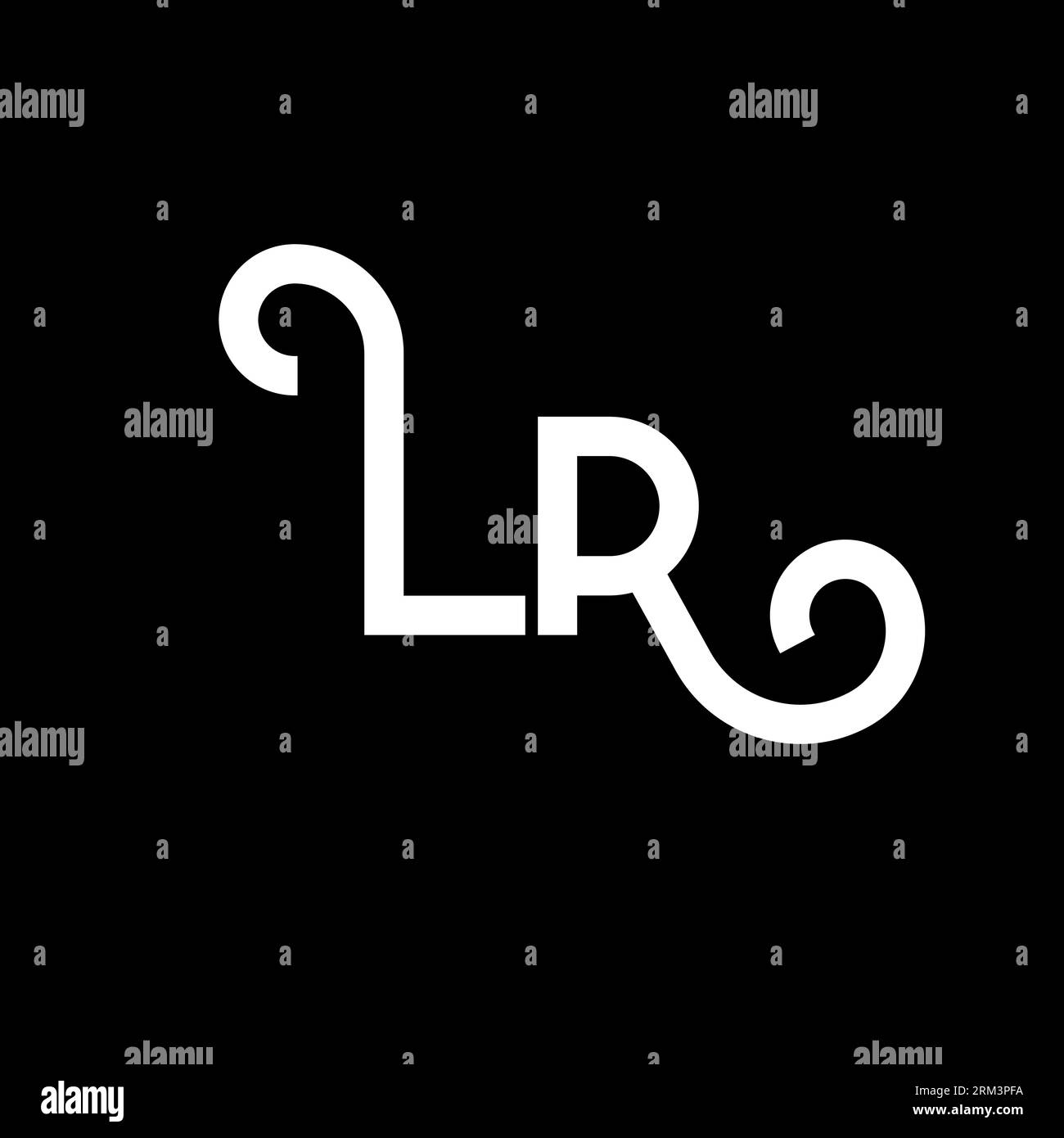 LR Letter Logo Design. Initial letters LR logo icon. Abstract letter LR ...