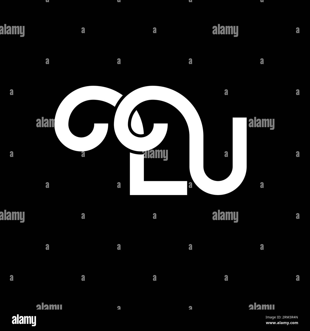 LU Letter Logo Design. Initial letters LU logo icon. Abstract letter LU ...