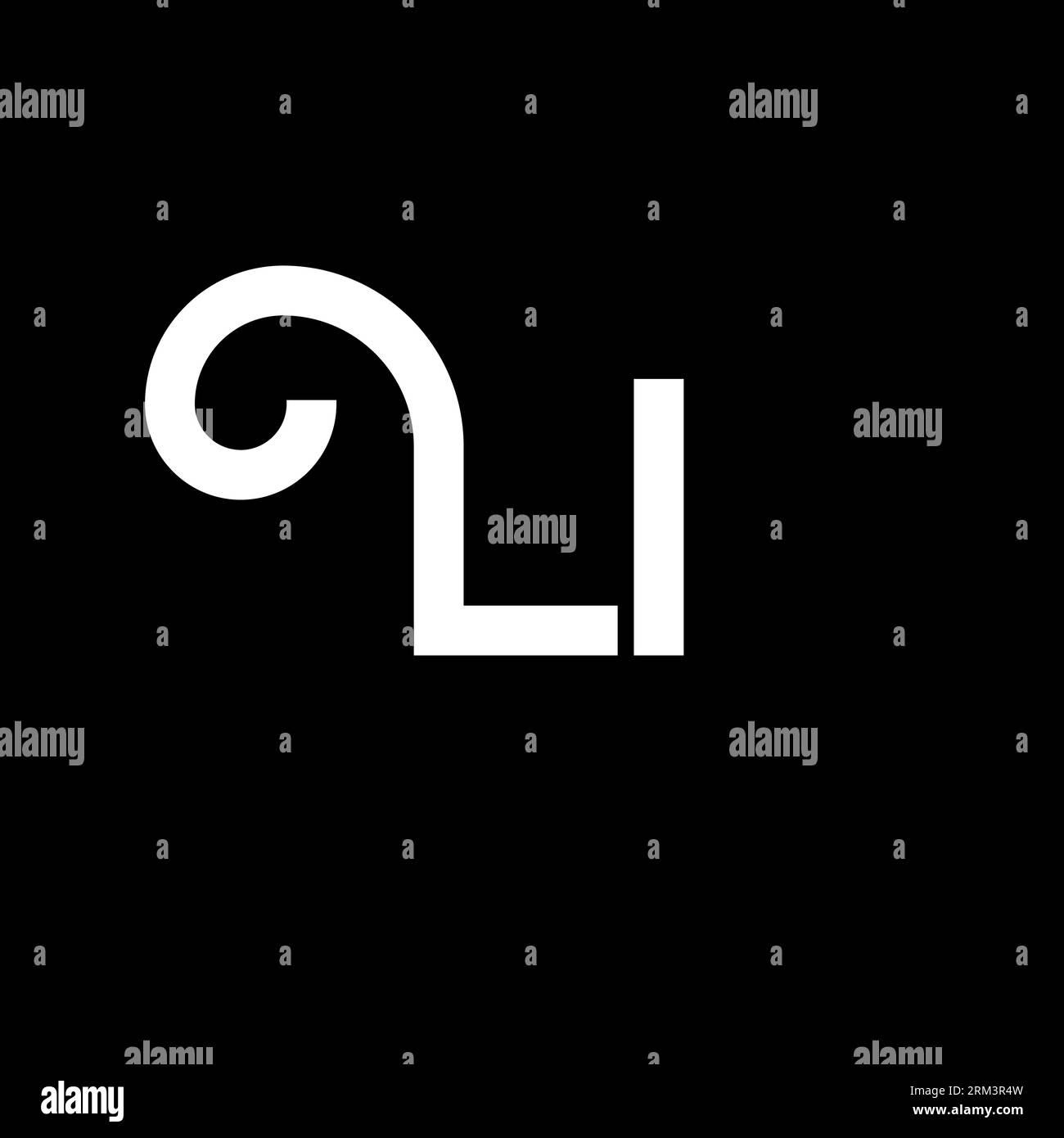 LI Letter Logo Design. Initial letters LI logo icon. Abstract letter LI ...