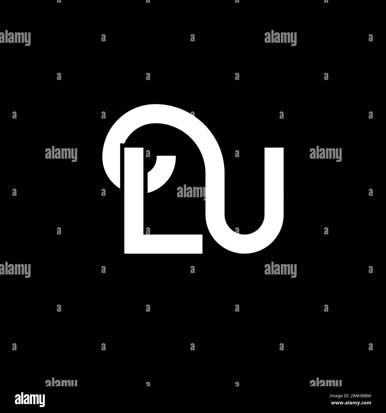 LU Letter Logo Design. Initial letters LU logo icon. Abstract letter LU ...