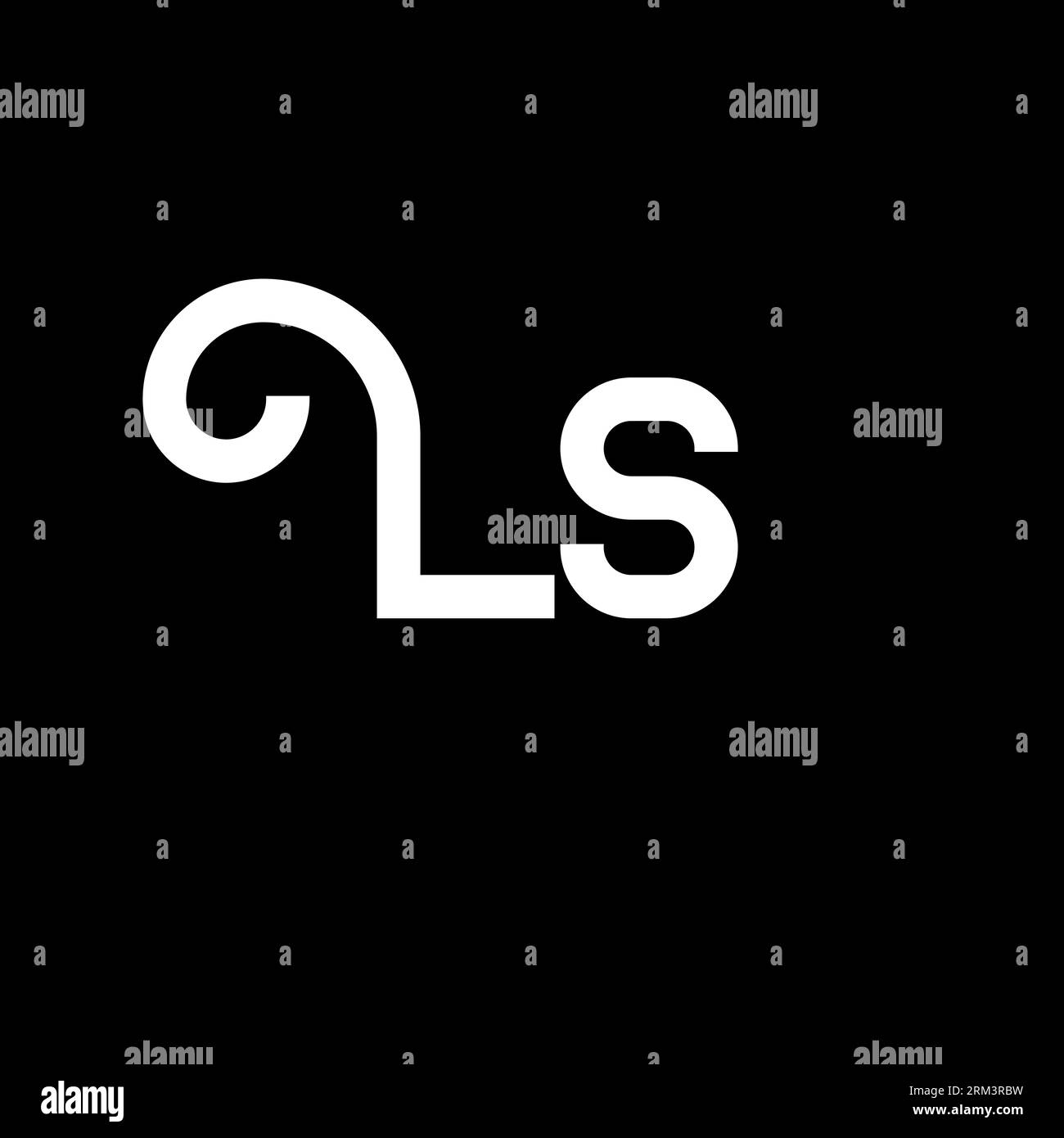 LS Letter Logo Design. Initial letters LS logo icon. Abstract letter LS ...