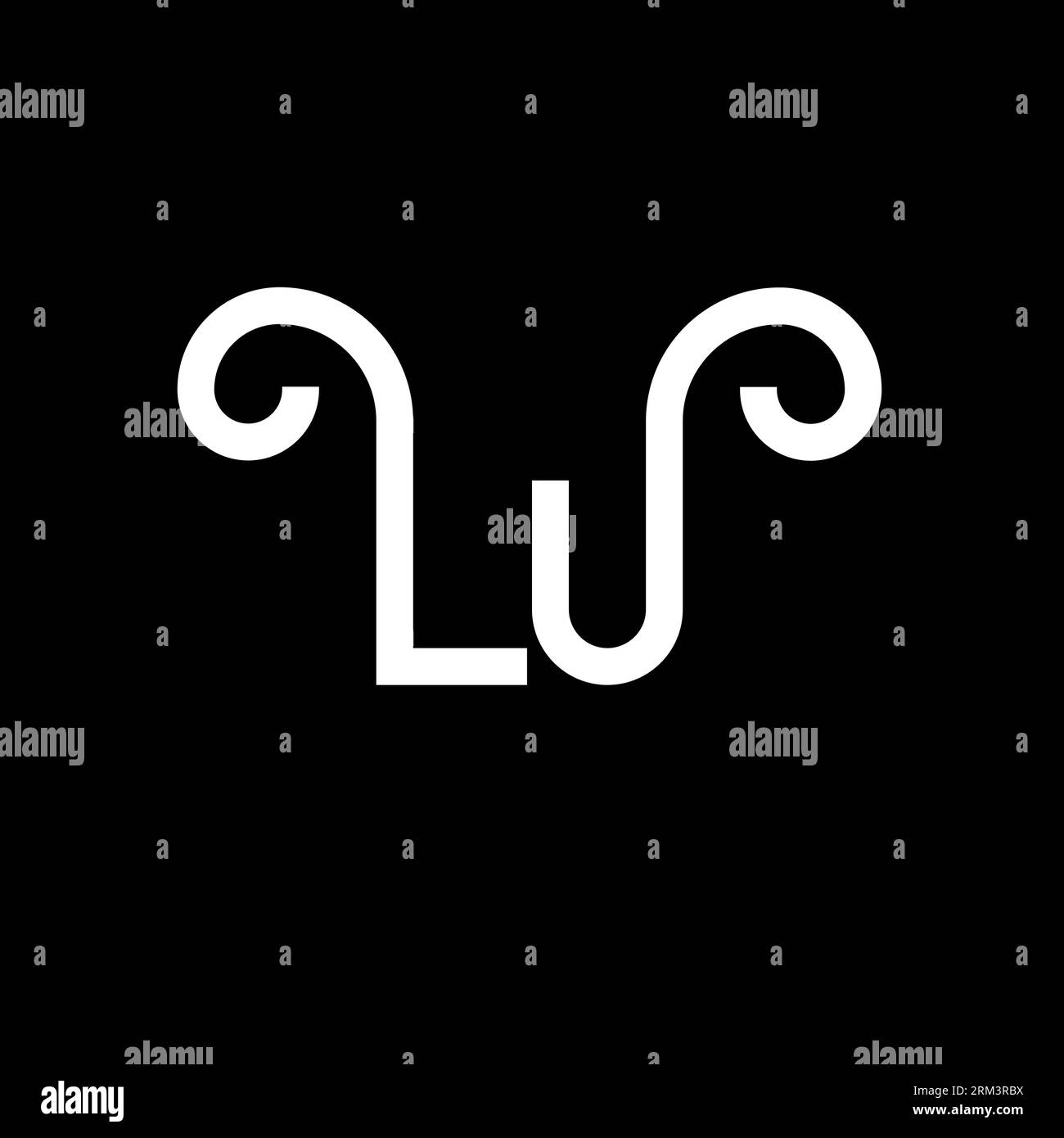 LU Letter Logo Design. Initial letters LU logo icon. Abstract letter LU ...