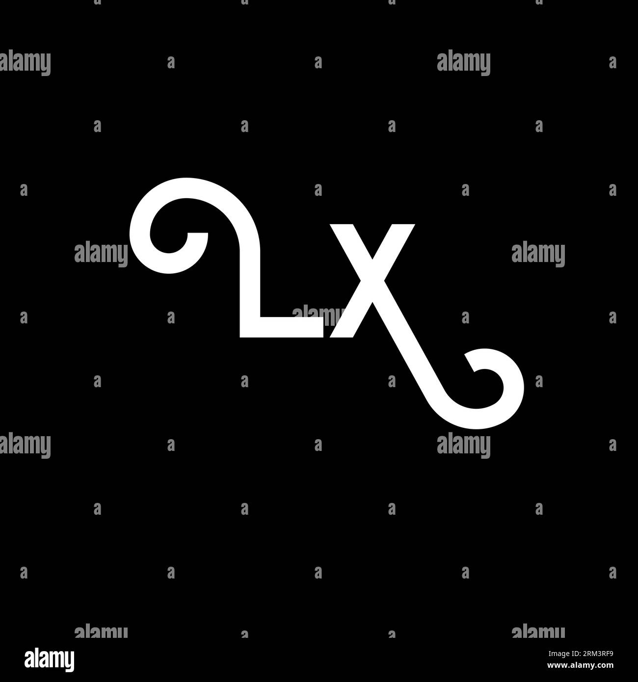 LX Letter Logo Design. Initial letters LX logo icon. Abstract letter LX ...