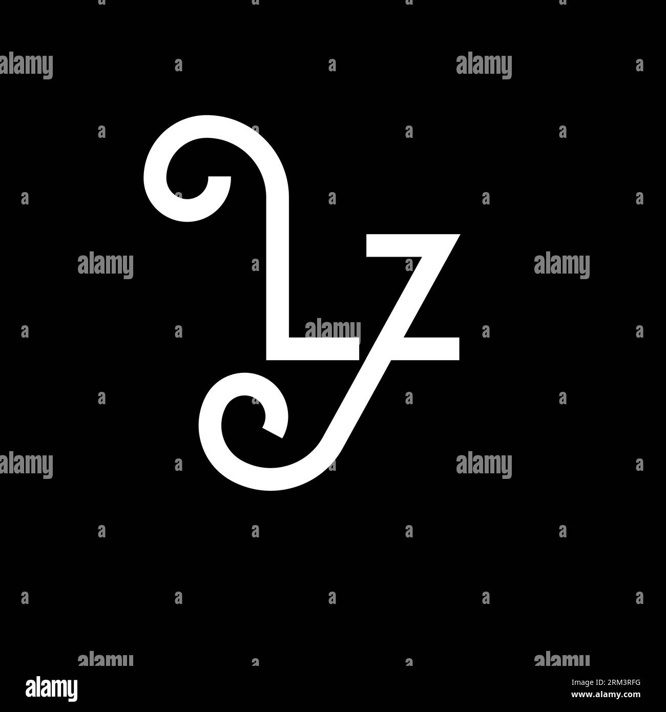 LZ Letter Logo Design. Initial letters LZ logo icon. Abstract letter LZ ...