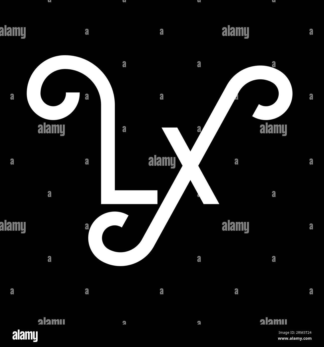 LX Letter Logo Design. Initial letters LX logo icon. Abstract letter LX ...