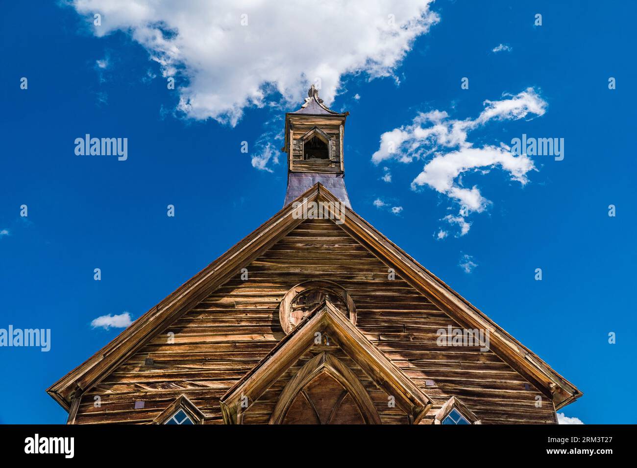Methodist church in Bodie ghost town in California. The church was built in 1882 and is the only ...