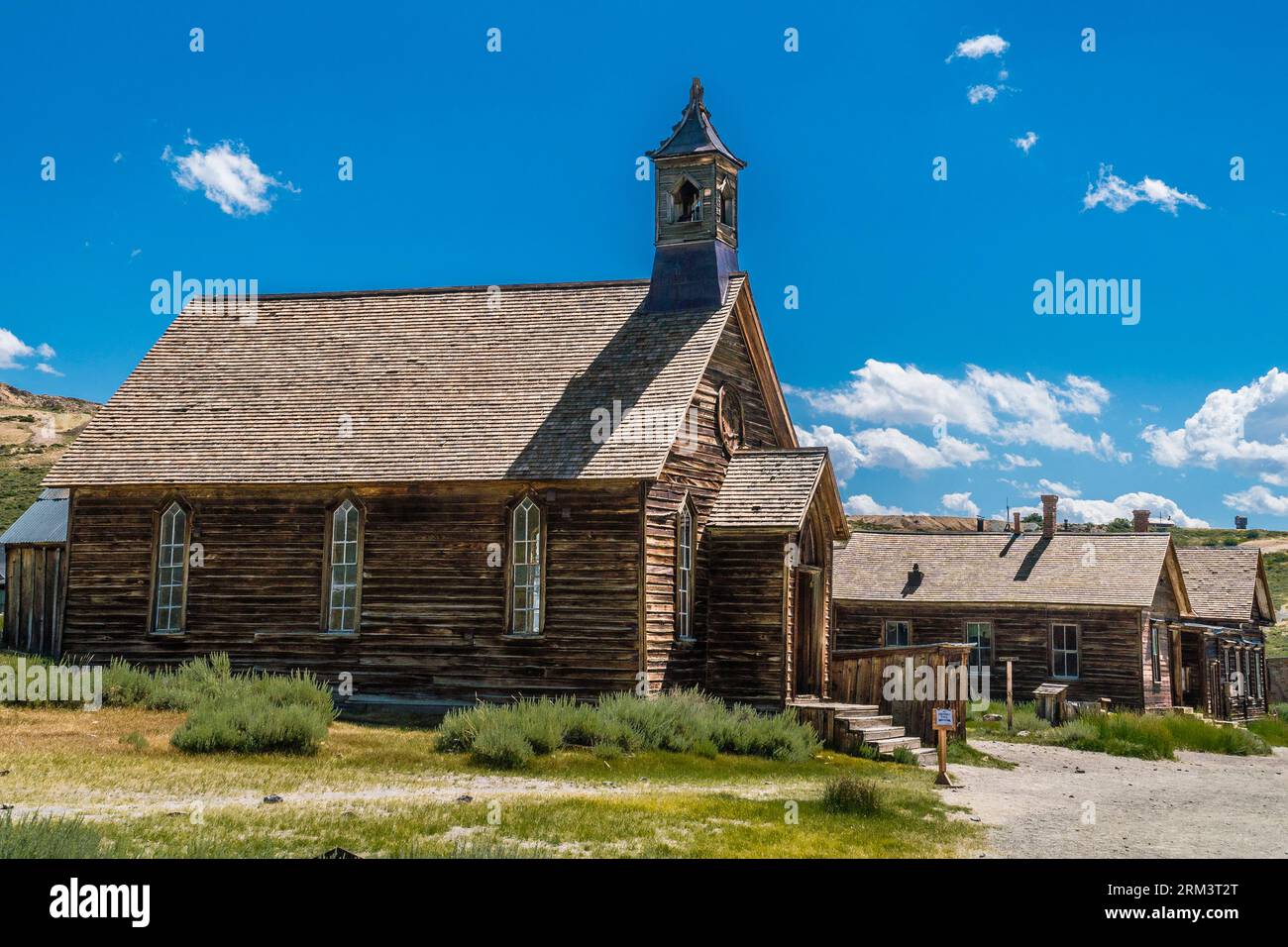 Methodist church in Bodie ghost town in California. The church was ...