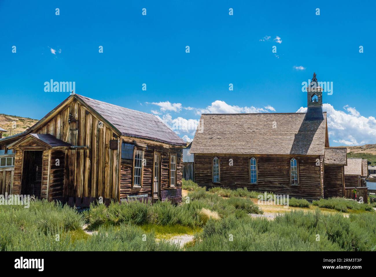 Methodist church in Bodie ghost town in California. The church was ...
