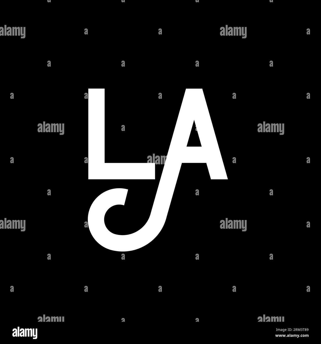 LA Letter Logo Design. Initial letters LA logo icon. Abstract letter LA ...