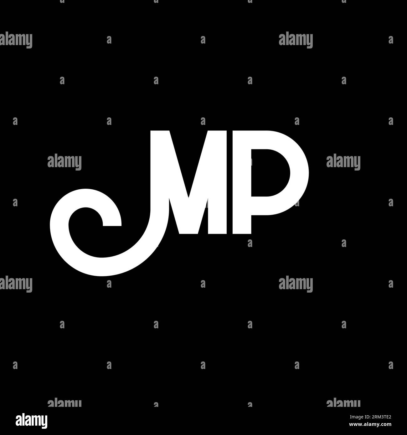 MP Letter Logo Design. Initial letters MP logo icon. Abstract letter MP ...