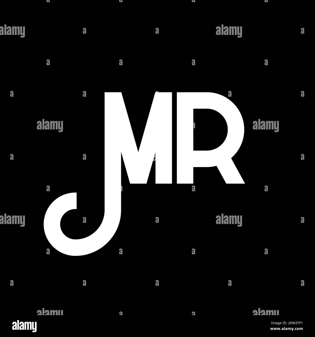 MR Letter Logo Design. Initial letters MR logo icon. Abstract letter MR ...