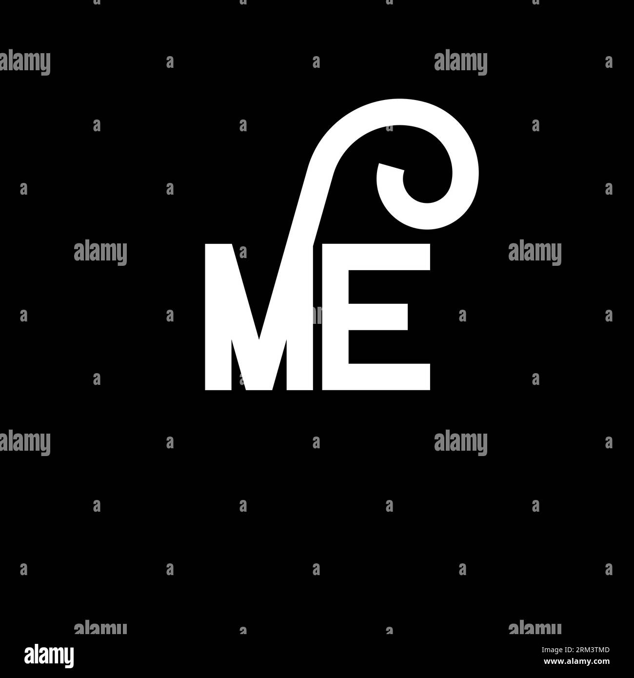 ME Letter Logo Design. Initial letters ME logo icon. Abstract letter ME ...