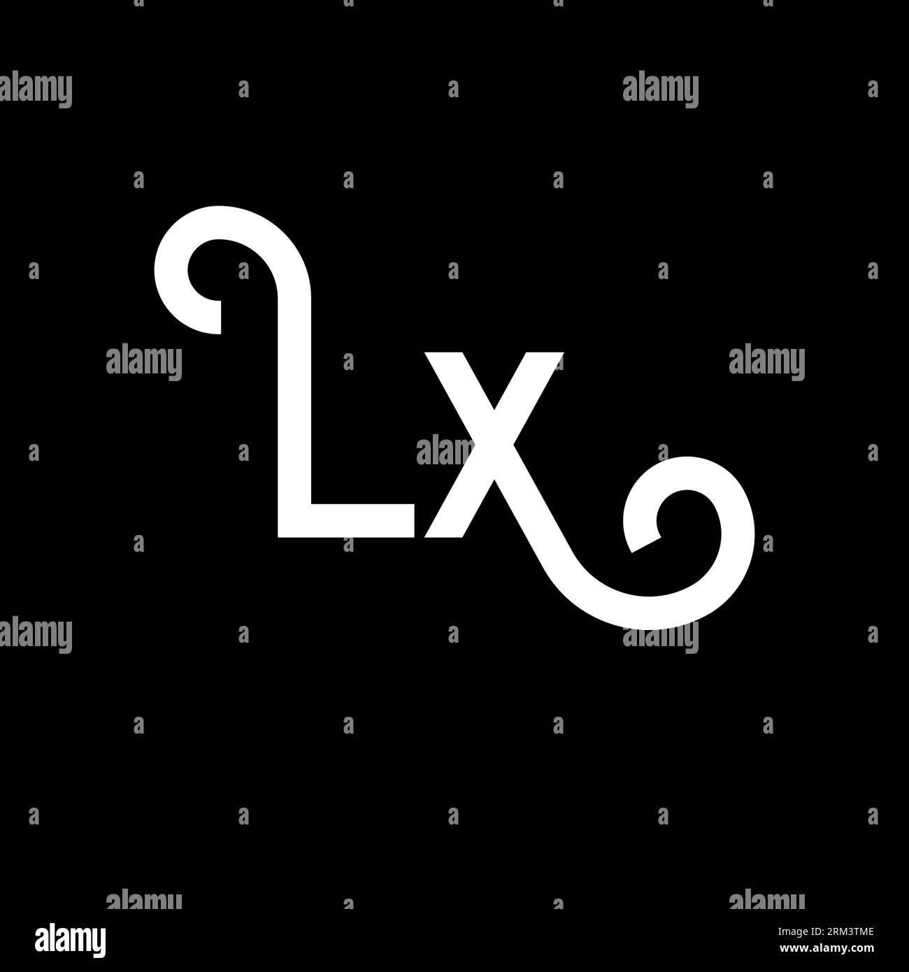 LX Letter Logo Design. Initial letters LX logo icon. Abstract letter LX ...