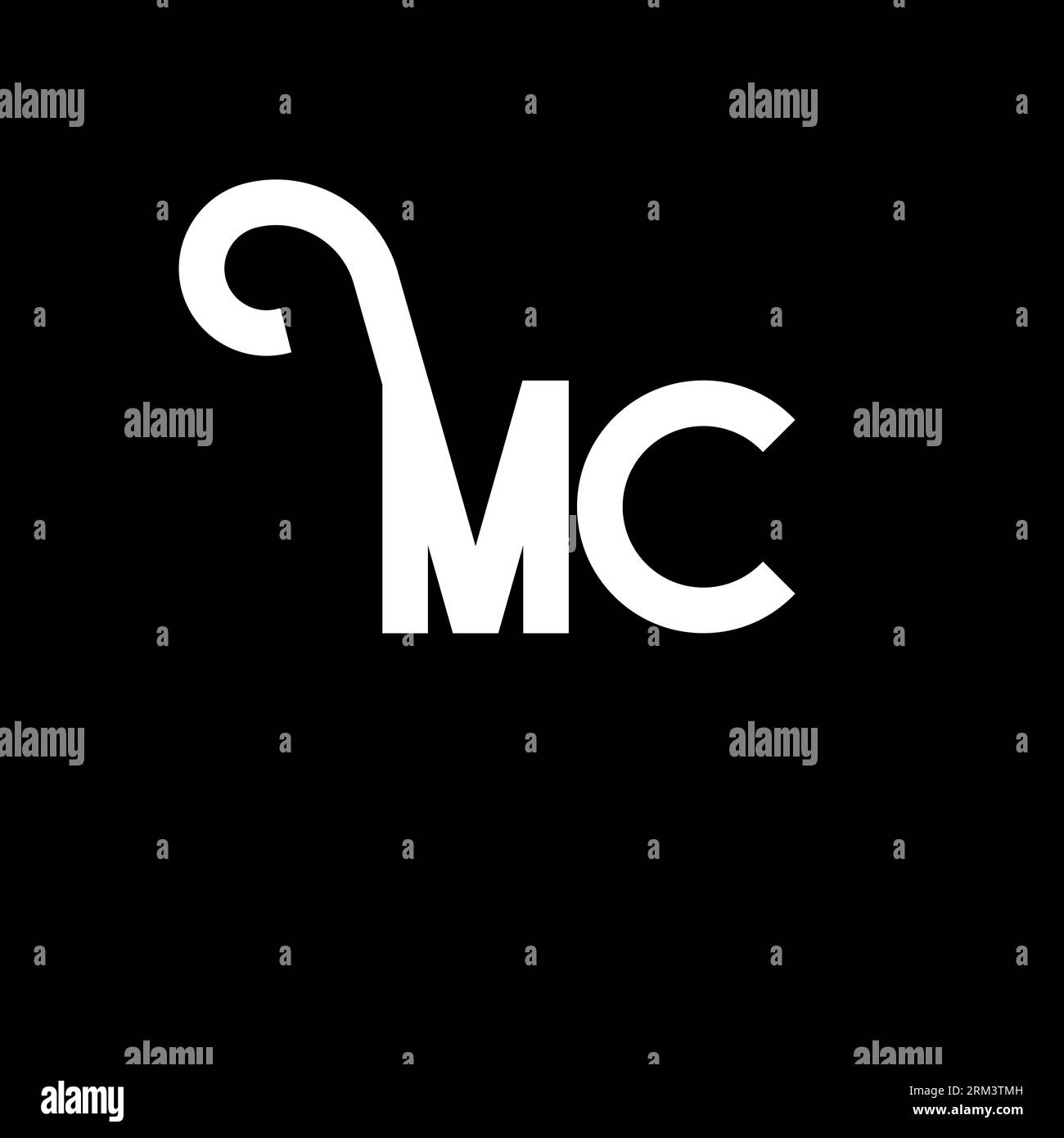 MC Letter Logo Design. Initial letters MC logo icon. Abstract letter MC ...