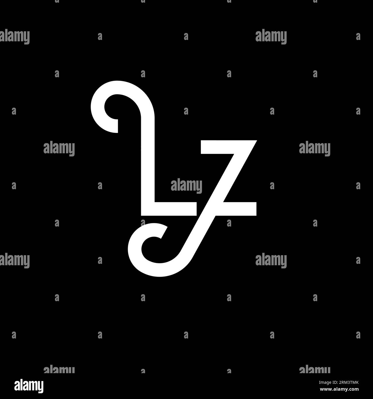 LZ Letter Logo Design. Initial letters LZ logo icon. Abstract letter LZ ...