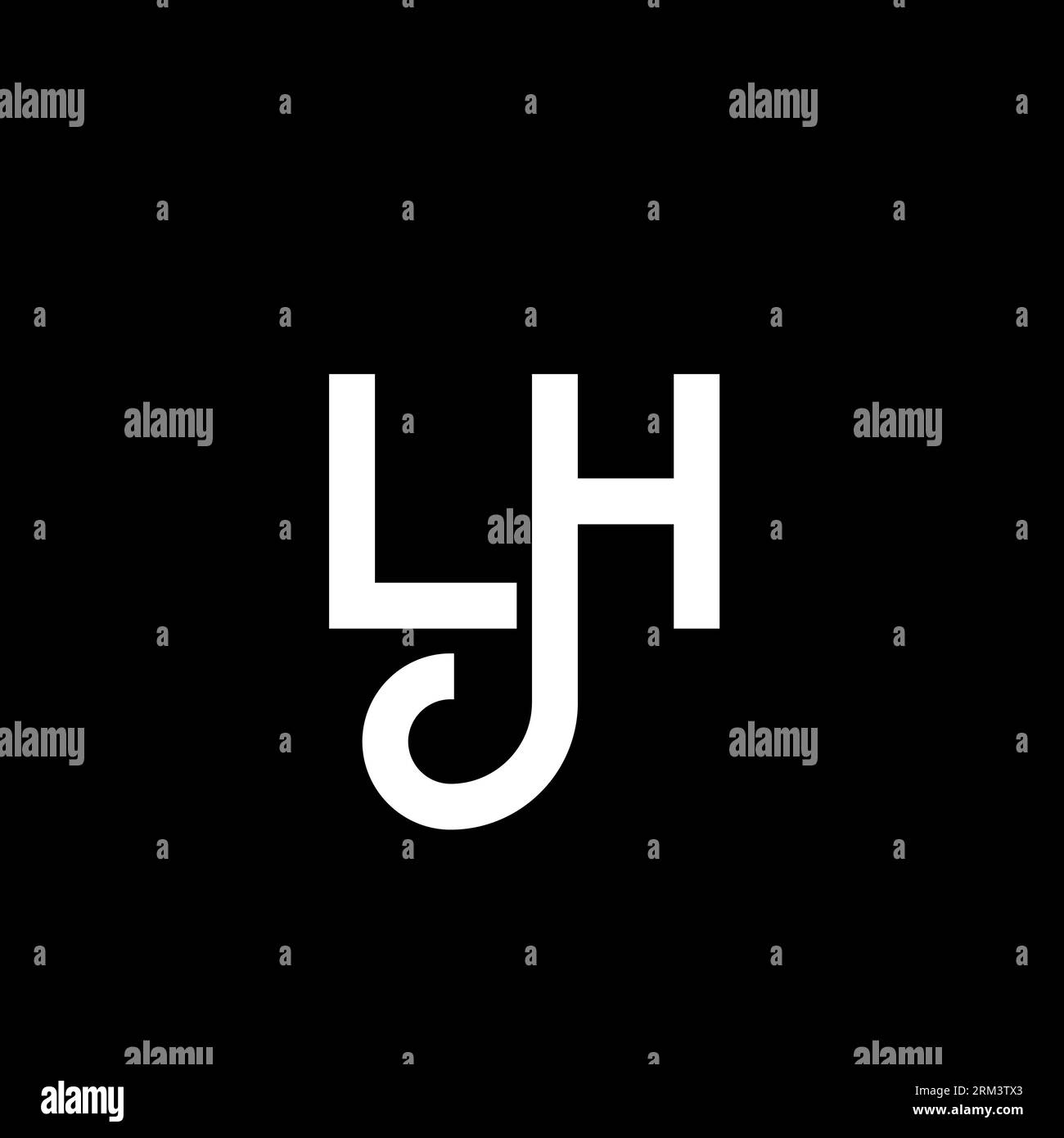 LH Letter Logo Design. Initial letters LH logo icon. Abstract letter LH ...