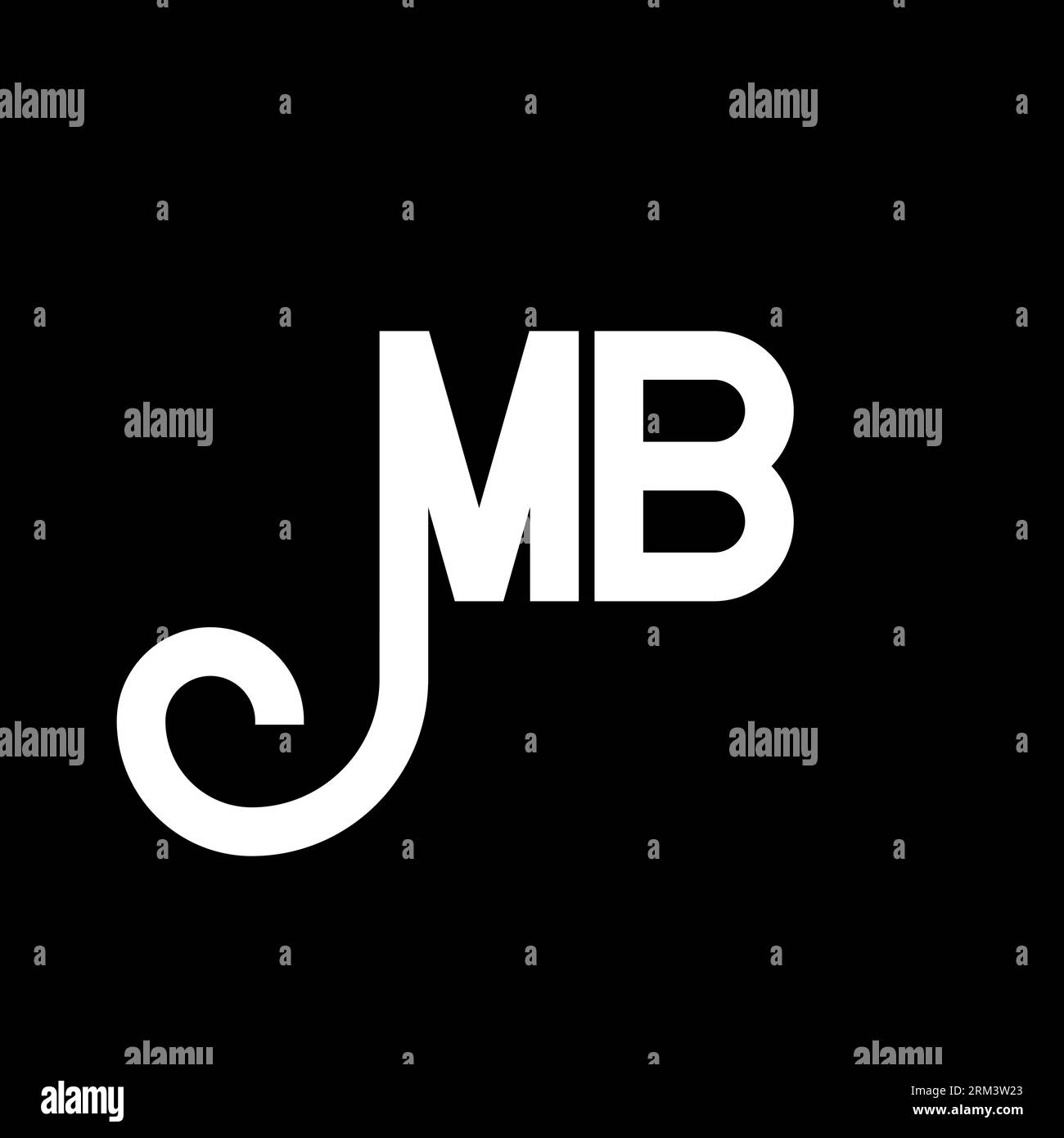 MB Letter Logo Design. Initial letters MB logo icon. Abstract letter MB ...