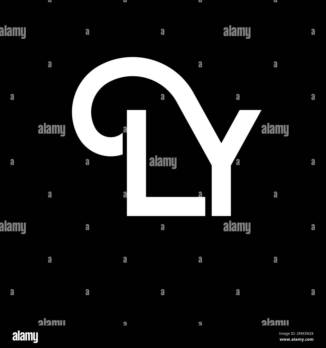 LY Letter Logo Design. Initial letters LY logo icon. Abstract letter LY ...