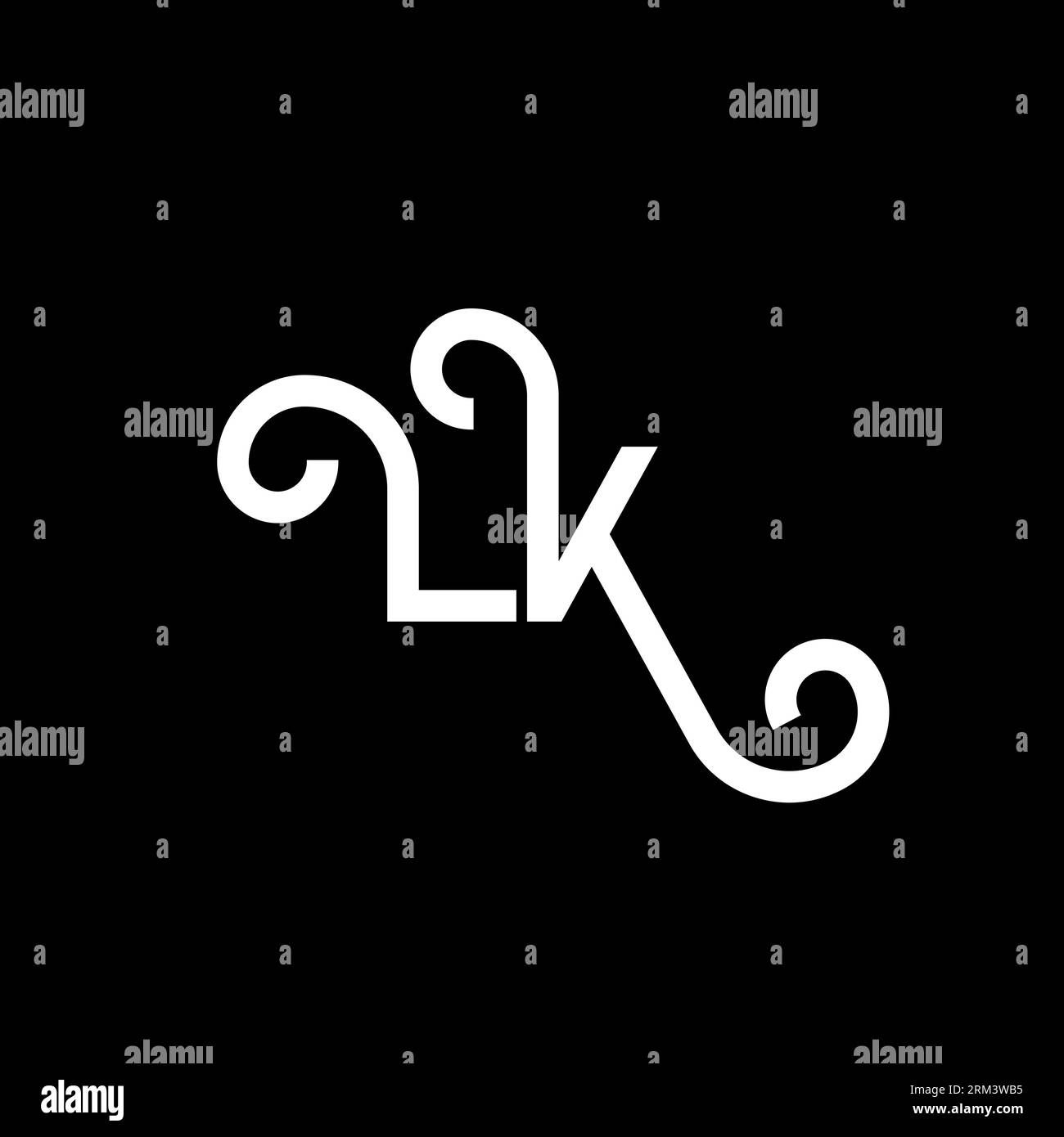 LK Letter Logo Design. Initial letters LK logo icon. Abstract letter LK ...