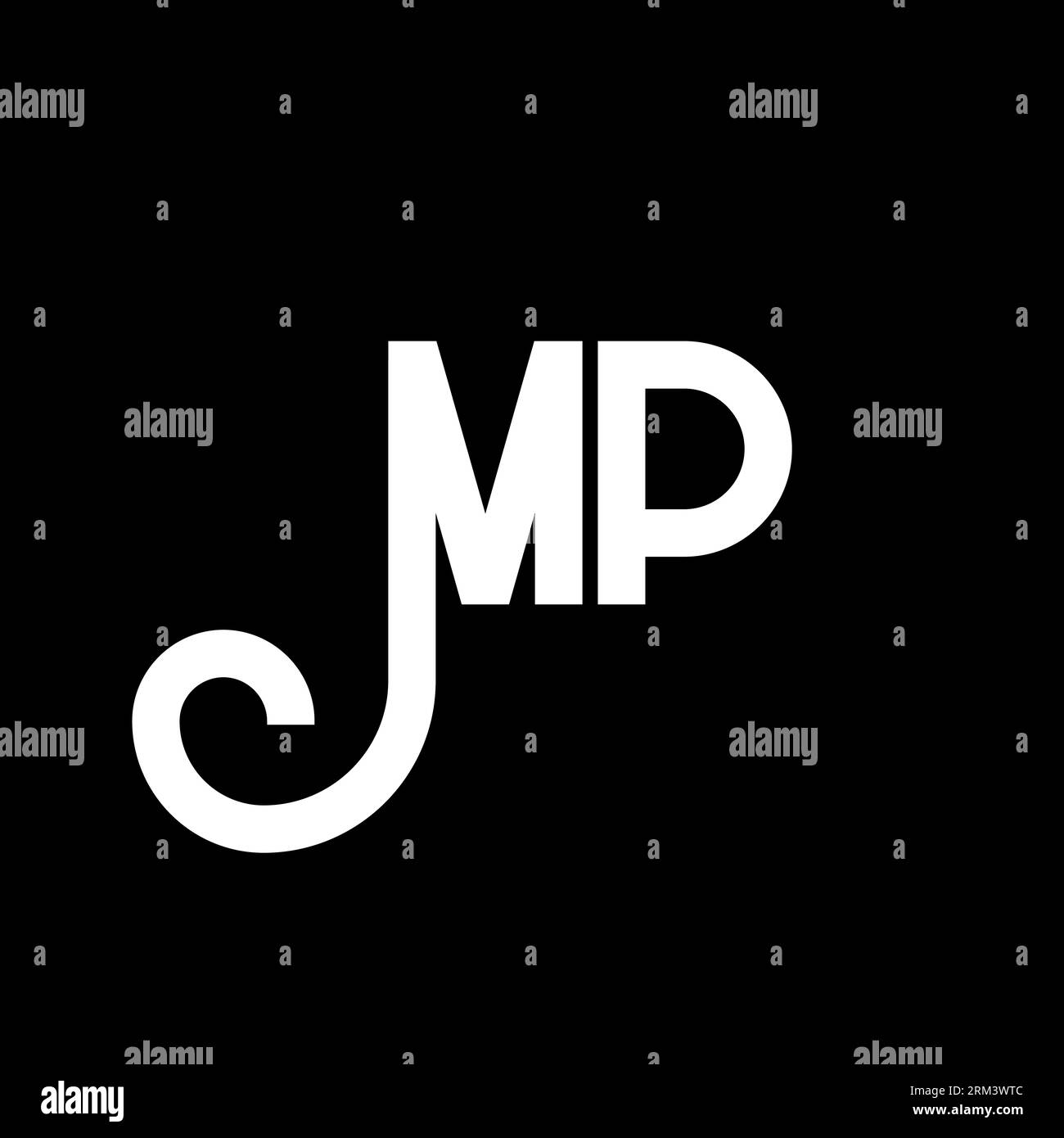 MP Letter Logo Design. Initial letters MP logo icon. Abstract letter MP ...