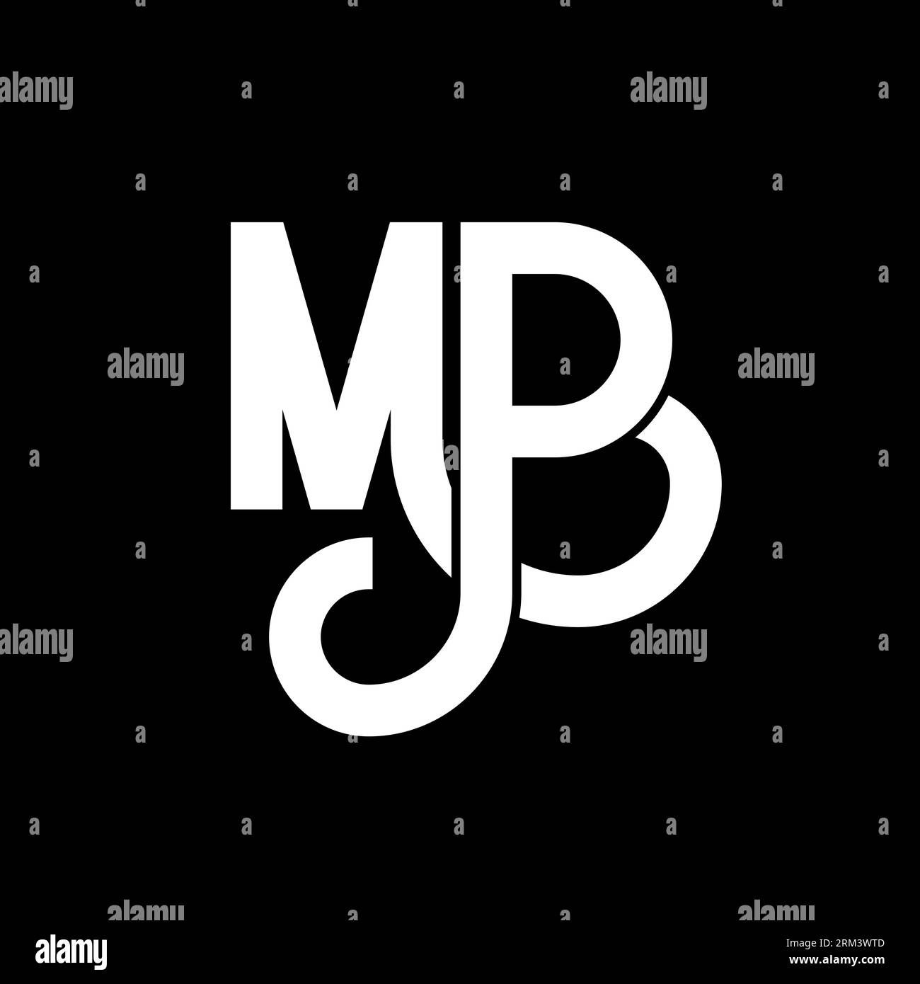 MP Letter Logo Design. Initial letters MP logo icon. Abstract letter MP ...