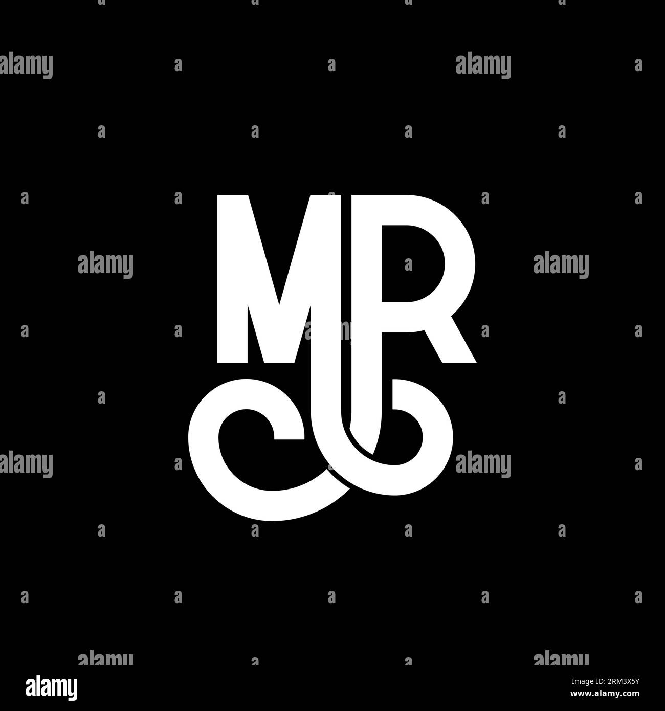 MR Letter Logo Design. Initial letters MR logo icon. Abstract letter MR minimal logo design ...