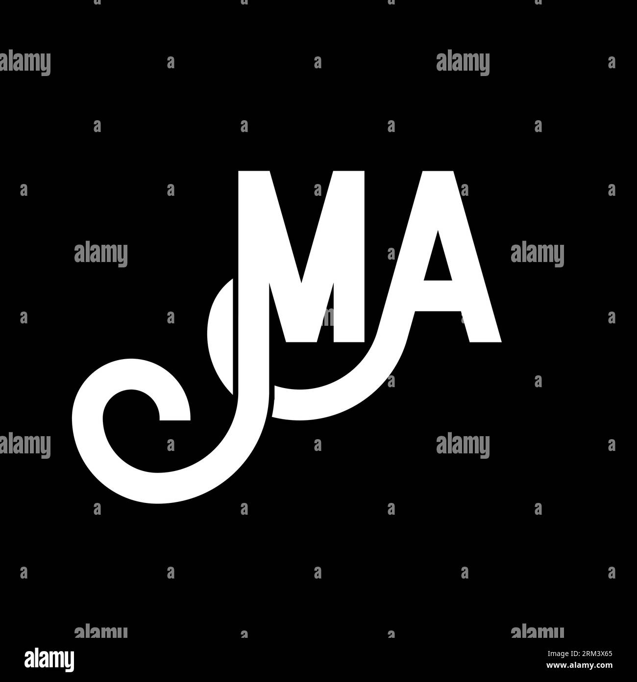 MA Letter Logo Design. Initial letters MA logo icon. Abstract letter MA ...