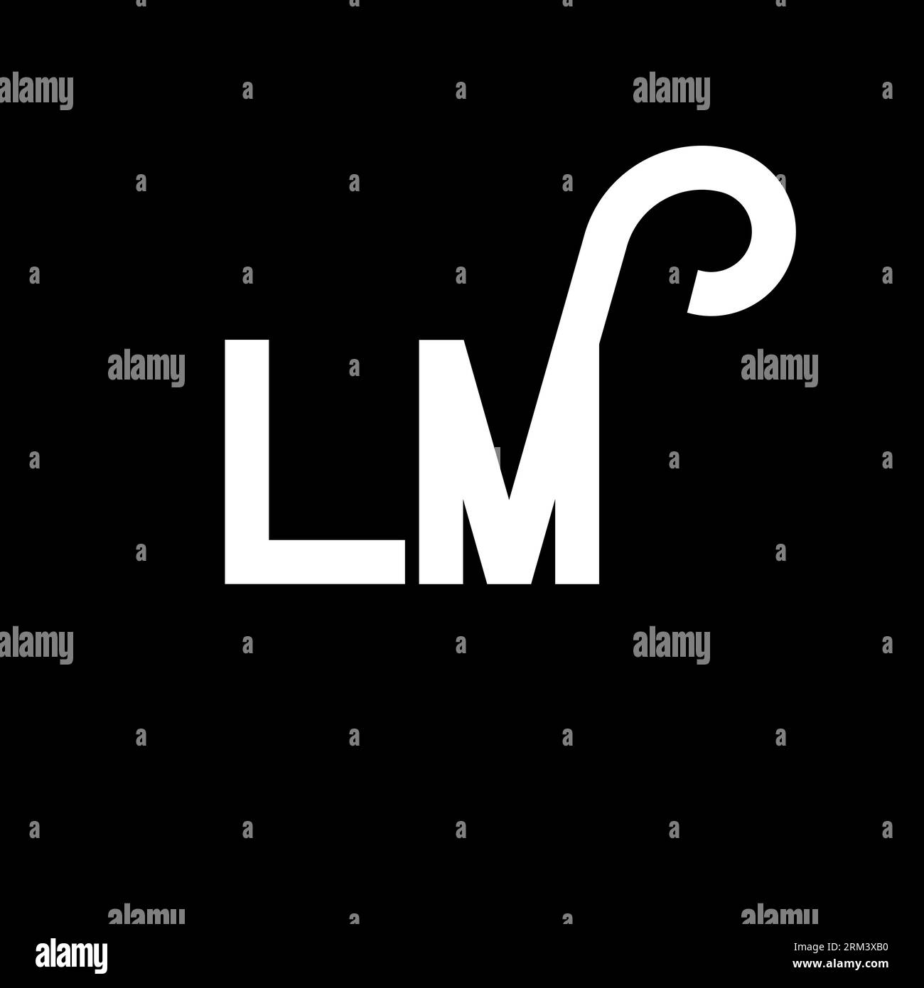 LM Letter Logo Design. Initial letters LM logo icon. Abstract letter LM ...