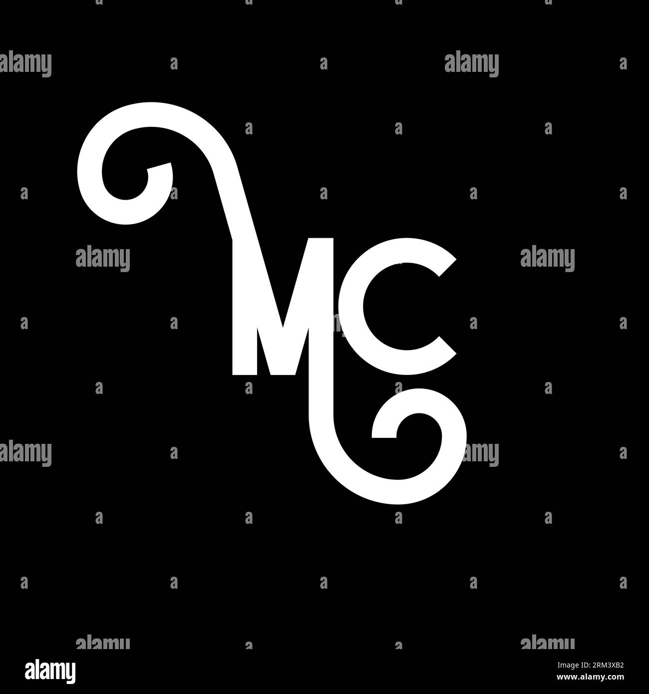 MC Letter Logo Design. Initial letters MC logo icon. Abstract letter MC ...