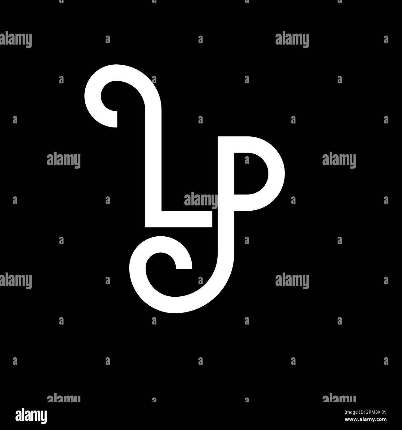 LP Letter Logo Design. Initial letters LP logo icon. Abstract letter LP ...