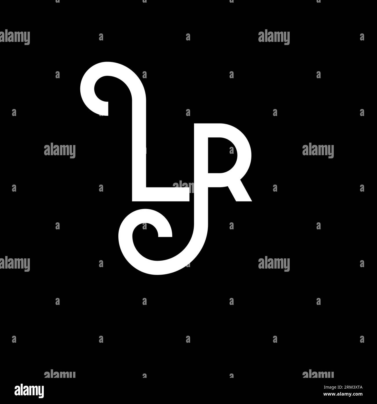 LR Letter Logo Design. Initial letters LR logo icon. Abstract letter LR ...