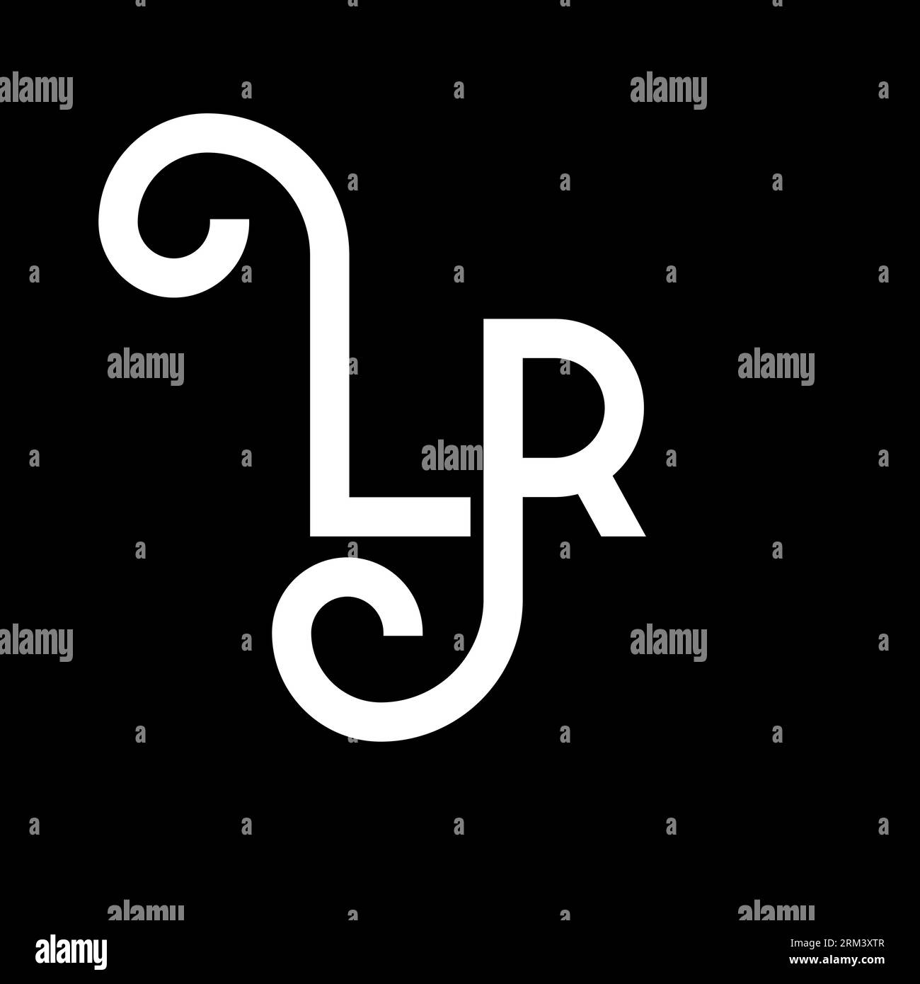 LR Letter Logo Design. Initial letters LR logo icon. Abstract letter LR ...