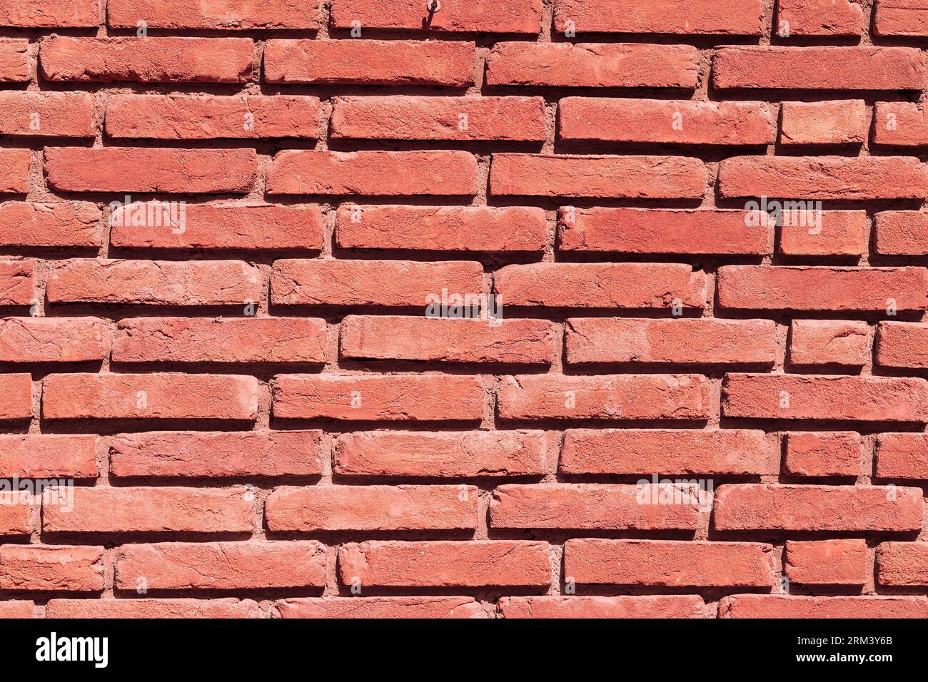 Red retro old brick wall facade pattern background Stock Photo - Alamy