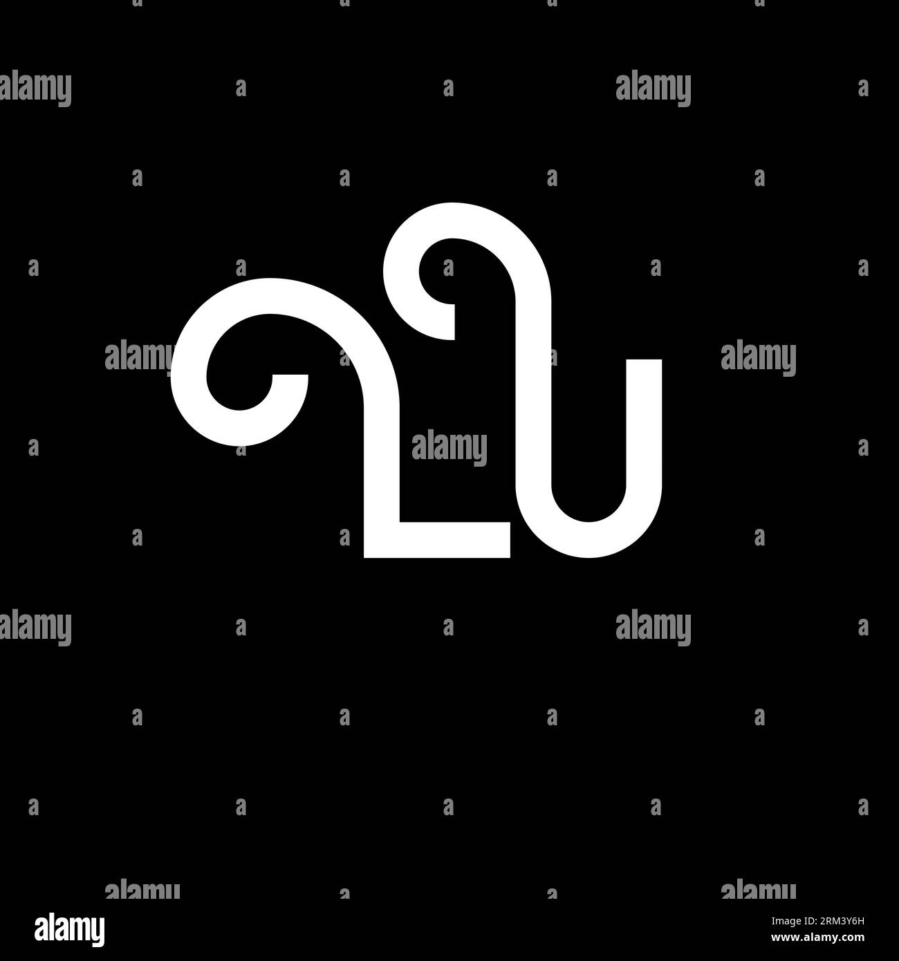 LU Letter Logo Design. Initial letters LU logo icon. Abstract letter LU ...