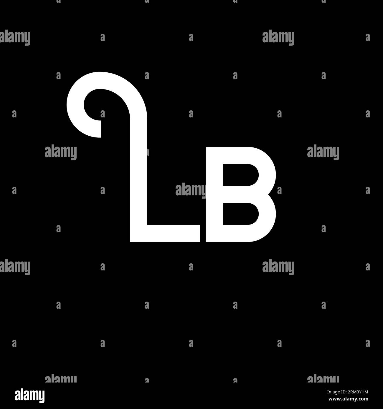 LB Letter Logo Design. Initial letters LB logo icon. Abstract letter LB minimal logo design ...