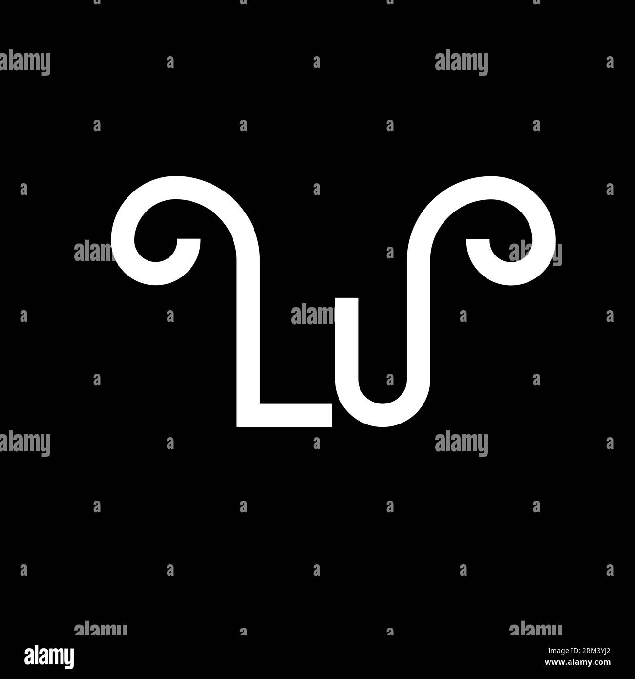 LU Letter Logo Design. Initial letters LU logo icon. Abstract letter LU ...