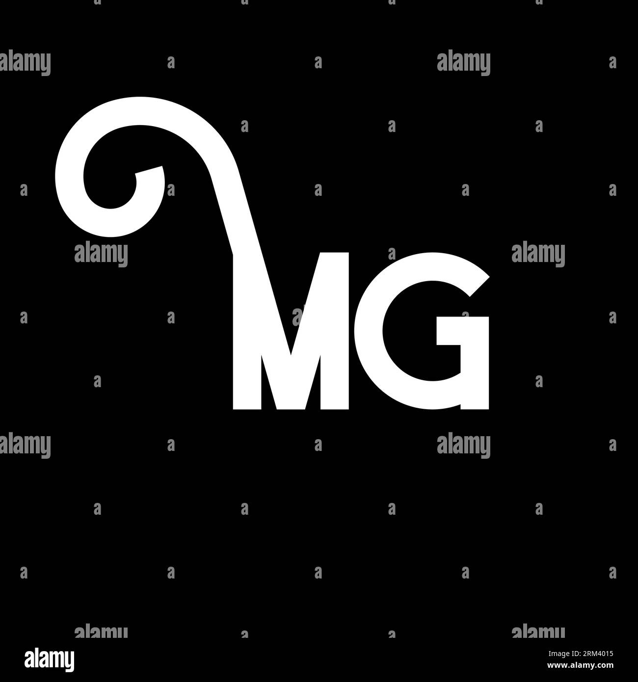 MG Letter Logo Design. Initial letters MG logo icon. Abstract letter MG ...