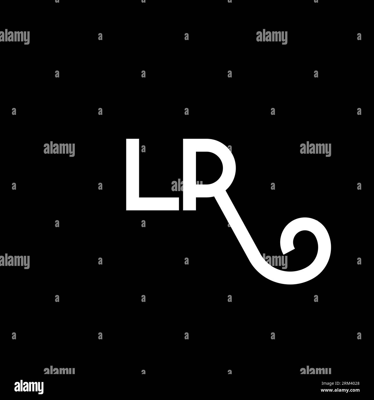 LR Letter Logo Design. Initial letters LR logo icon. Abstract letter LR ...