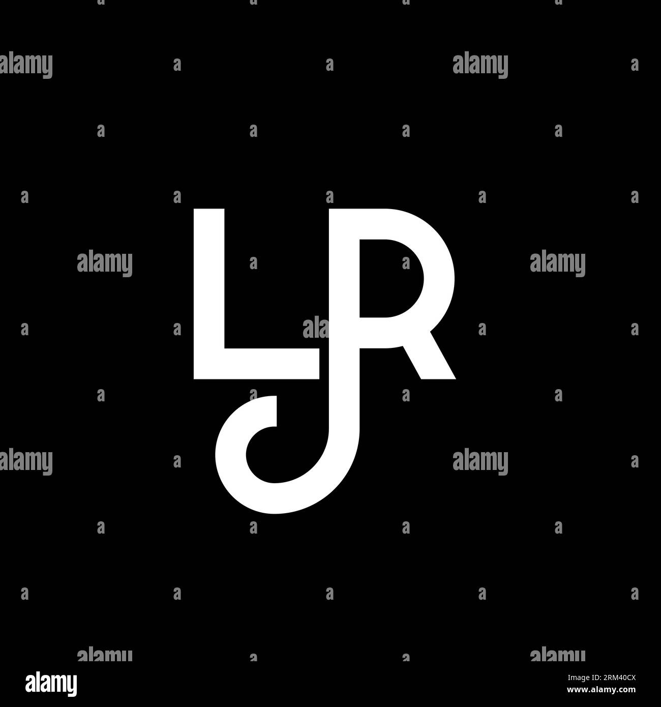 LR Letter Logo Design. Initial letters LR logo icon. Abstract letter LR ...