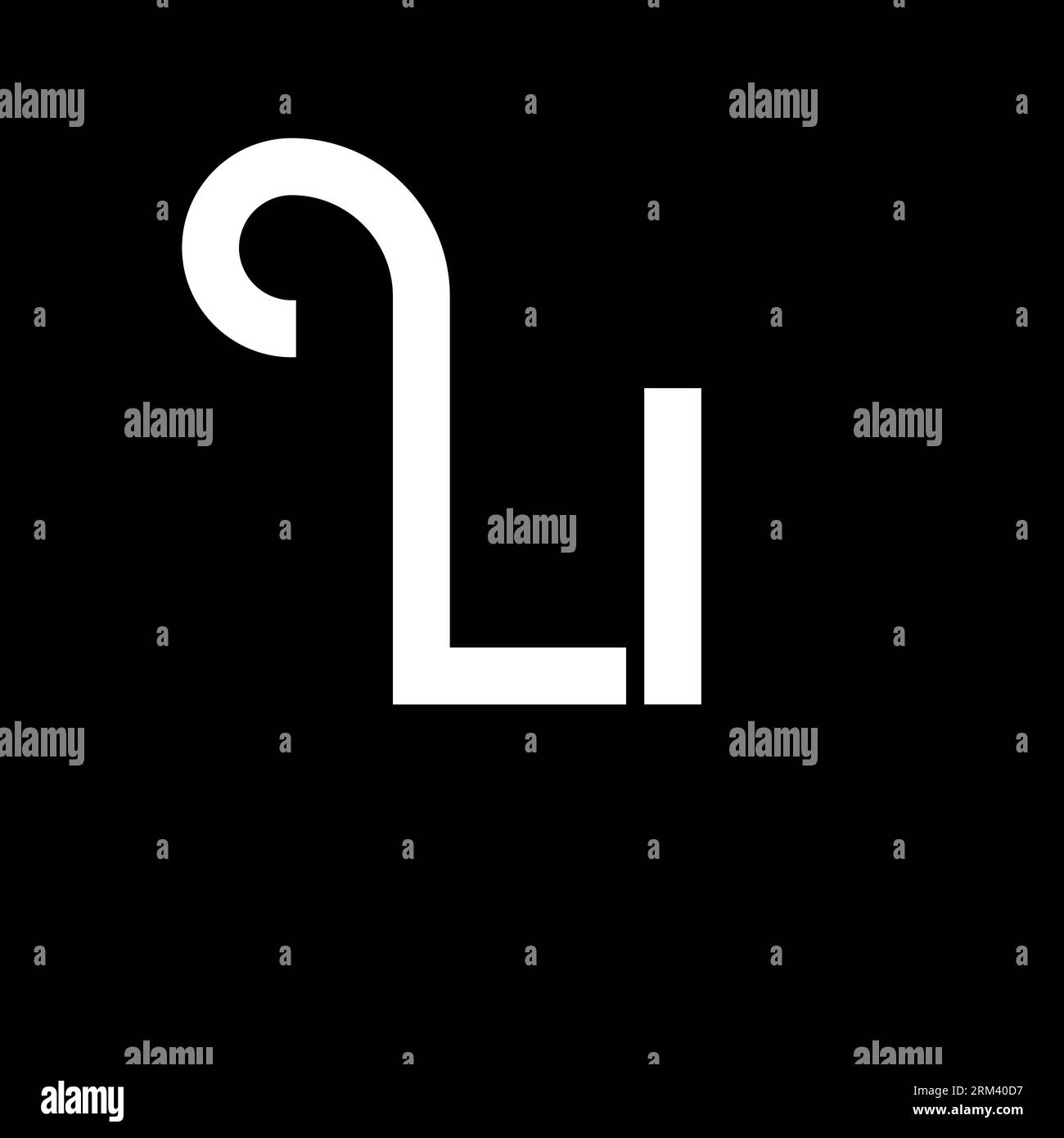 LI Letter Logo Design. Initial letters LI logo icon. Abstract letter LI ...