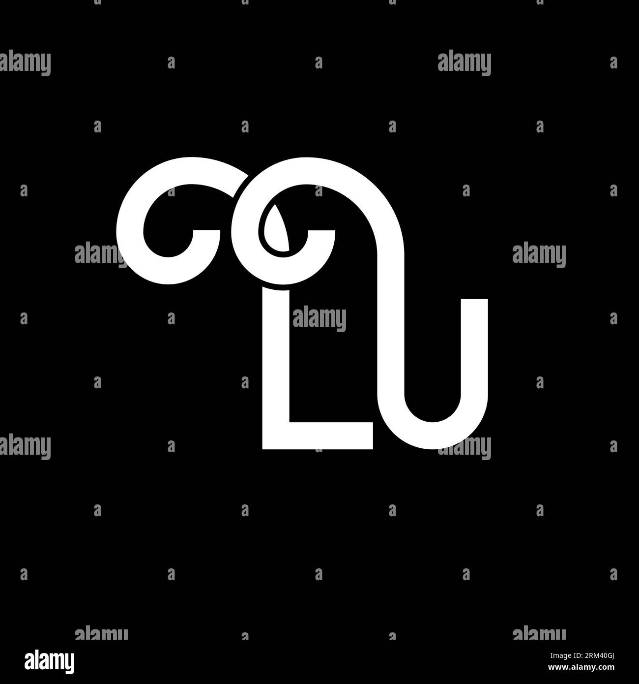 LU Letter Logo Design. Initial letters LU logo icon. Abstract letter LU ...