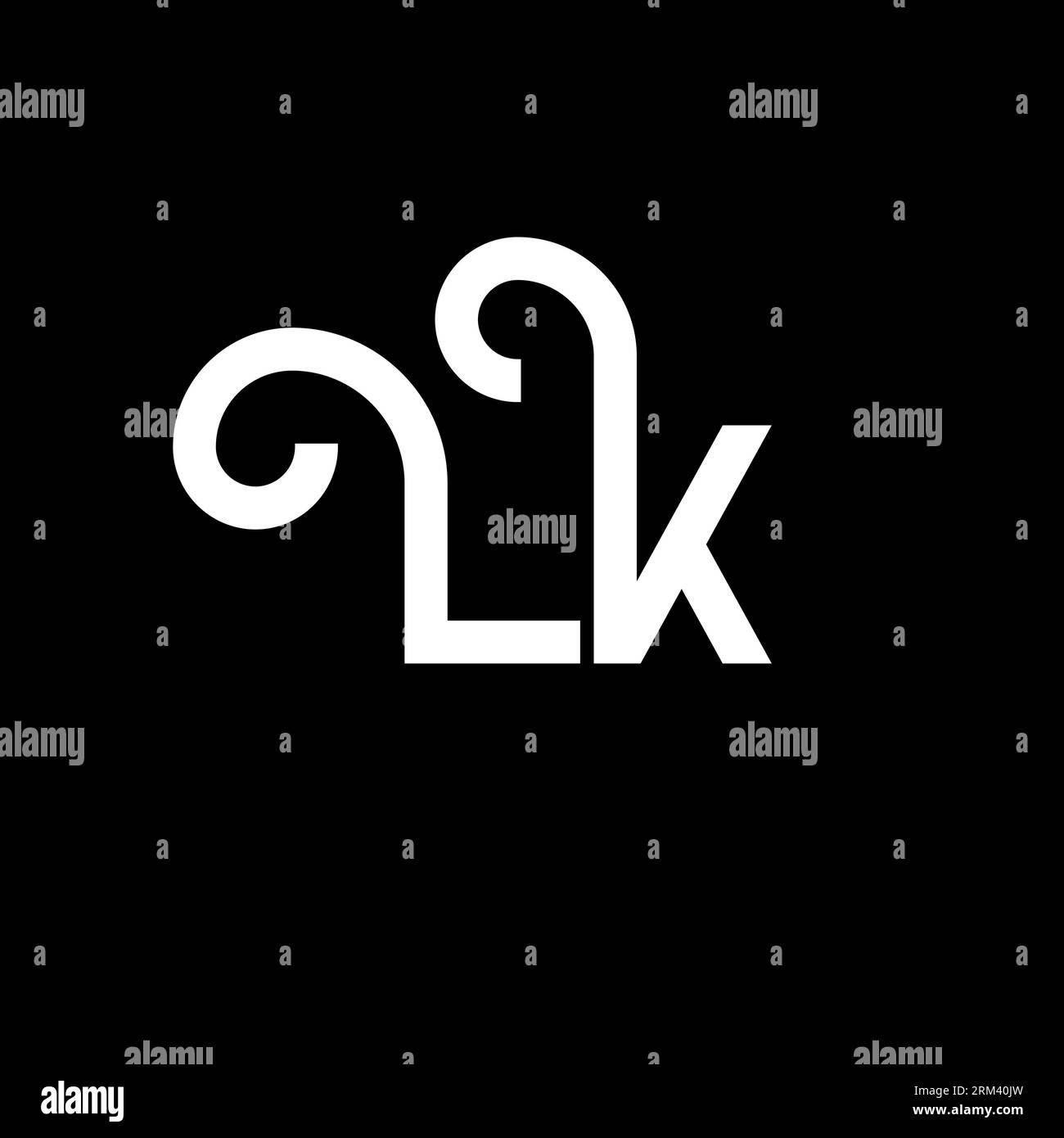 Lk Letter Logo Design Initial Letters Lk Logo Icon Abstract Letter Lk
