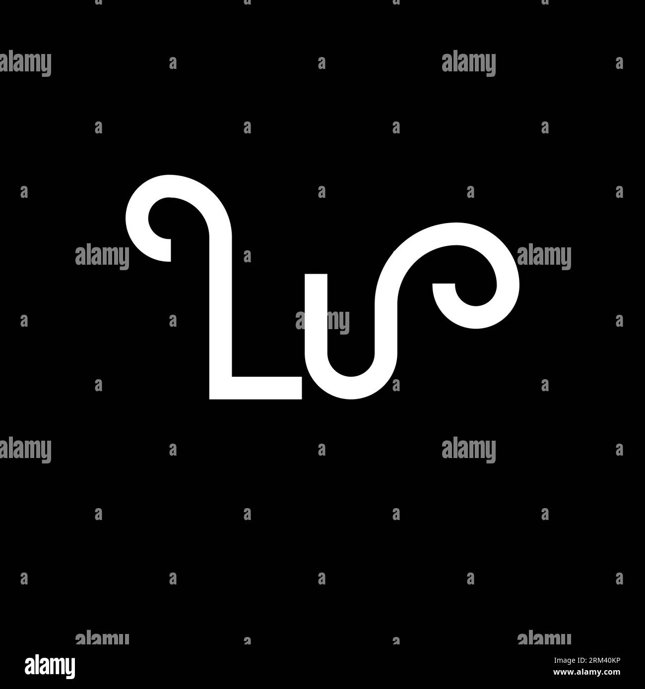 LU Letter Logo Design. Initial letters LU logo icon. Abstract letter LU ...