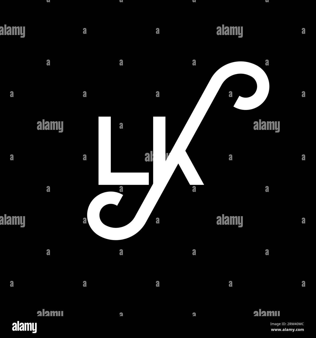 LK Letter Logo Design. Initial letters LK logo icon. Abstract letter LK ...