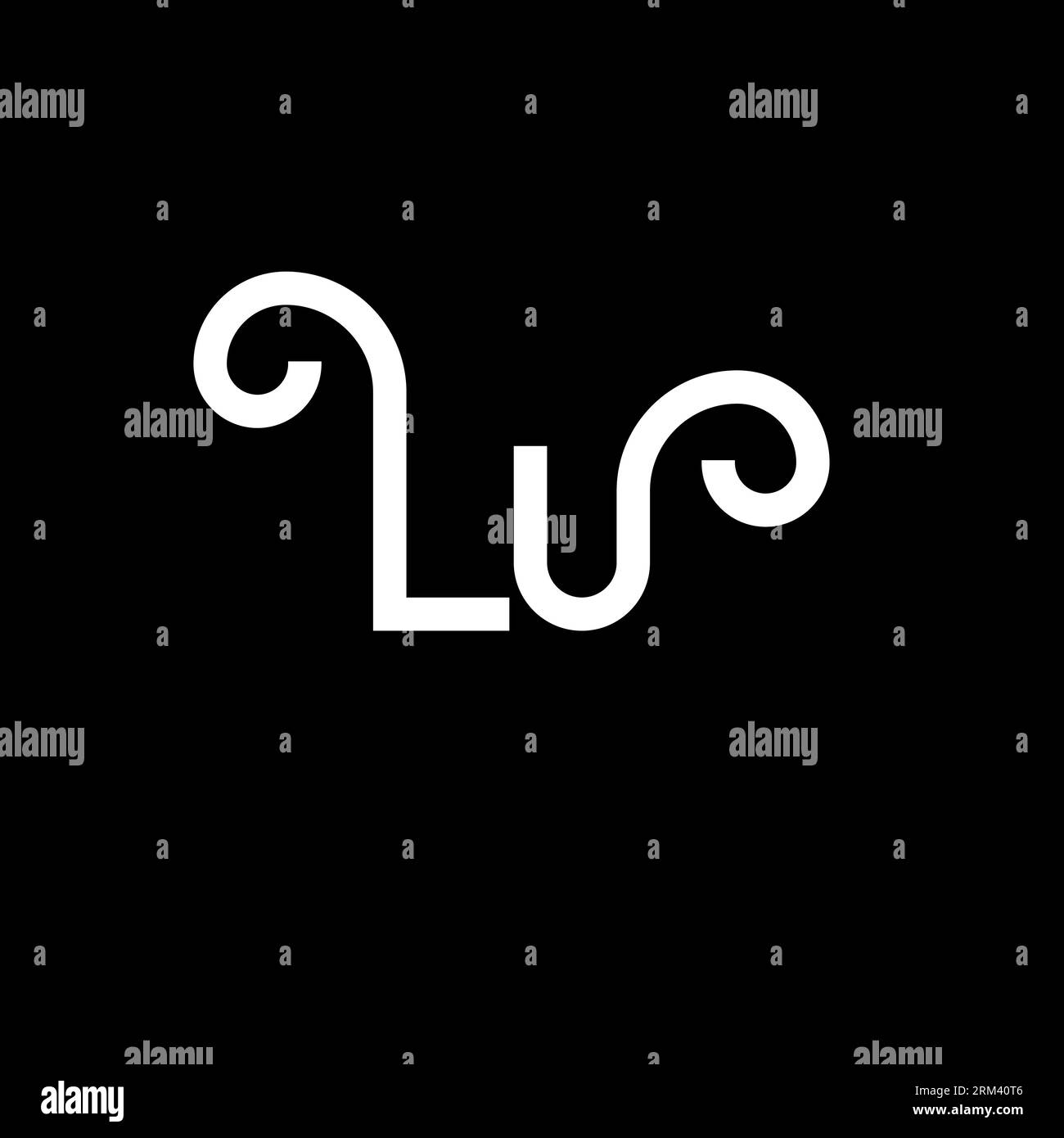 LU Letter Logo Design. Initial letters LU logo icon. Abstract letter LU ...